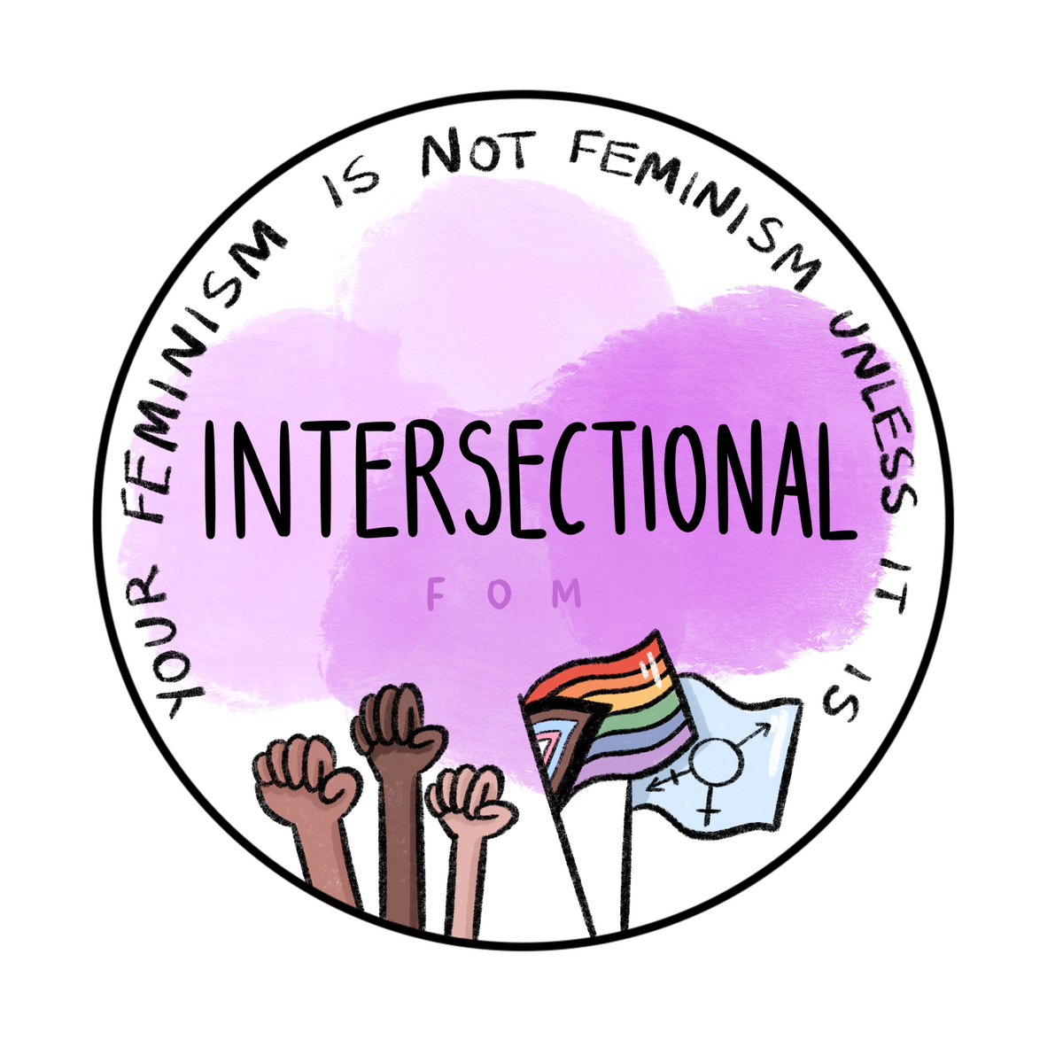 Afroditi's Art - Intersectional Feminism design commission for FOM
