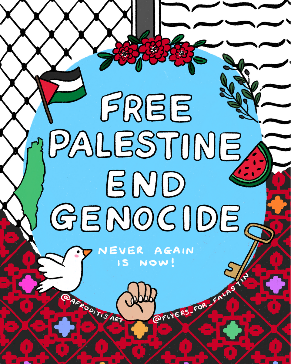 Free Palestine End Genocide – Afroditi's Art