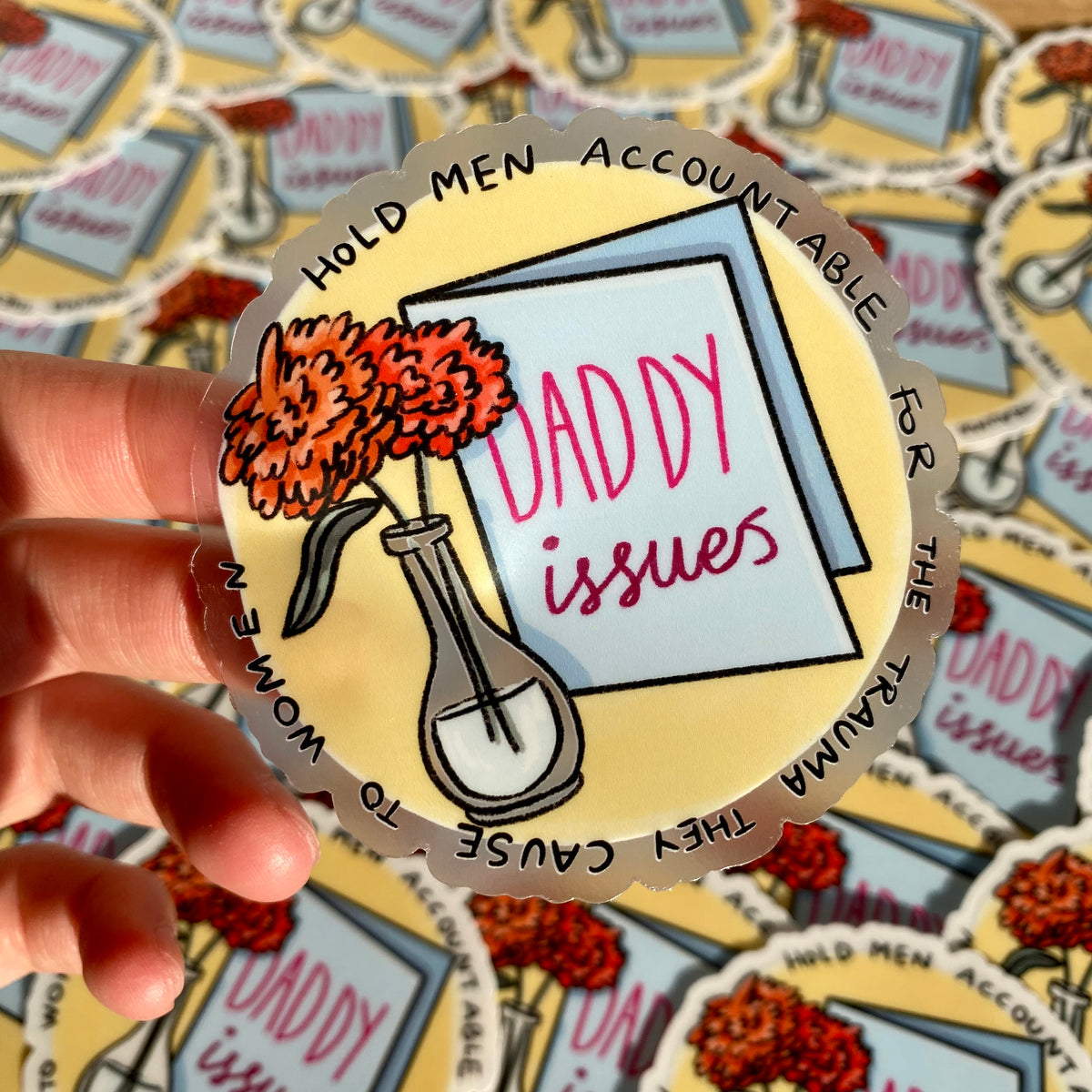 Afroditi's Art “Daddy Issues” die cut sticker